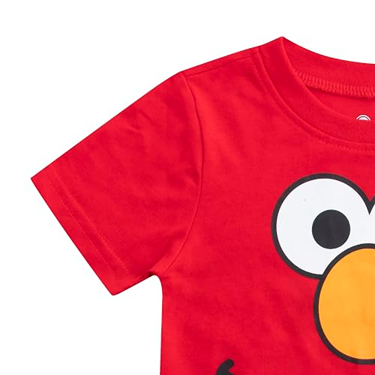 Sesame Street Boys’ Elmo and Cookie Monster Tee and Short Set for Infant and Toddler – Red/Blue