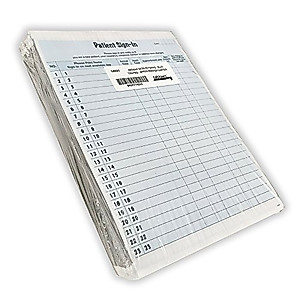 Tabbies Patient Sign-In Label Forms, 8-1/2" x 11" Form, Blue, 23 Labels/Sheet, 125 Sheets/Pack, Confidentially Sign In Your Patients, Also Provides a Daily Patient Log (14531)