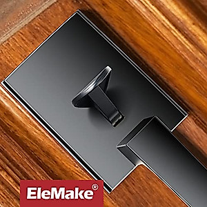 Front Door Handle, Front Entry Door Lock with Knob Zinc Alloy Waterproof IP65 Half Handleset for Right & Left Sided Doors, Black