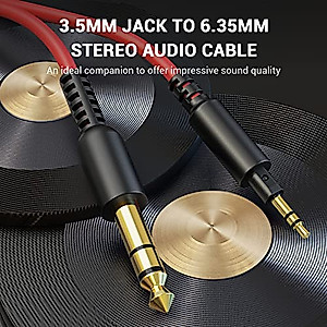 OneOdio Fusion A71/HiFi/Pro C/Pro M Wired Headphones Audio Cable Red- 6.35mm to 3.5mm