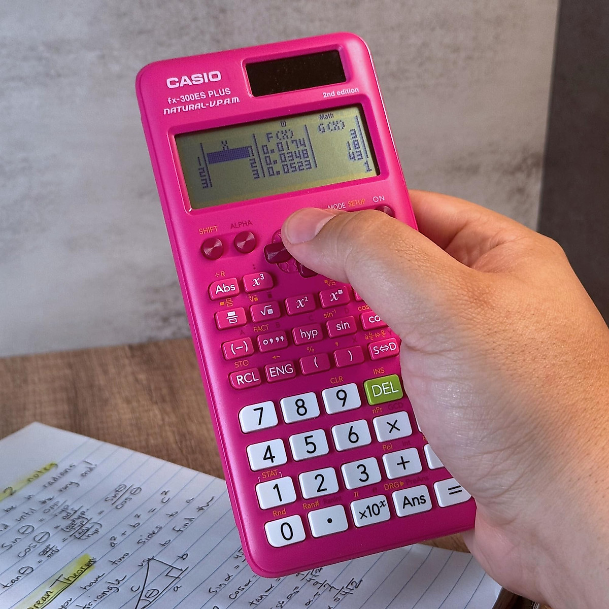 Casio fx-300ESPLS2 Pink Scientific Calculator Small