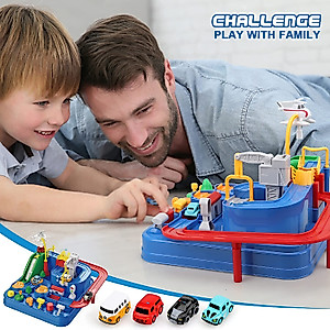 TOY Life Car Adventure Toys Race Track for Toddlers - Boy Toy & Race Tracks for Boys - Toddler Car Toys Preschool Educational Toy Cars for Kids 3 4 5 6 7 Year Old Car Track Gifts for Kids