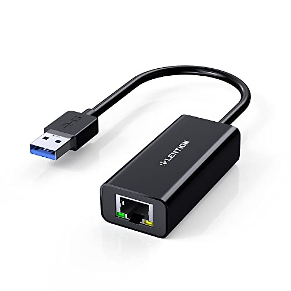 LENTION USB 3.0 Type A to Gigabit Ethernet Adapter, USB A to 1000M RJ45 Wired LAN Network Connector Compatible with Nintendo Switch, Mac OS, Windows, Linux, Stable Driver Certified (CB-HU404GE, Black)
