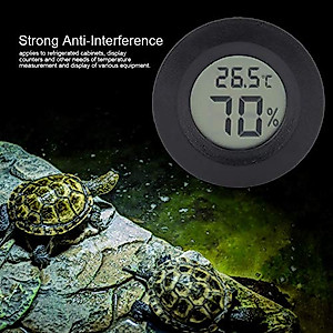 Mini Digital Hygrometer Gauge, Digital Reptile Gauge with Large Backlight LCD Display for Indoor Outdoor Humidifiers Greenhouse Basement