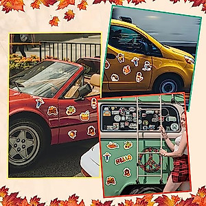 20pcs Fall Magnetic Decorations, Owls Pumpkin Fridge Magnets Autumn Theme Refrigerator Decals Happy Fall Magnets Fridge Decorations for Thanksgiving Decorations