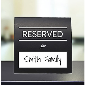 Reserved For Table Signs 20 Pack | Table Tent Place Cards for Weddings, Restaurants, Events
