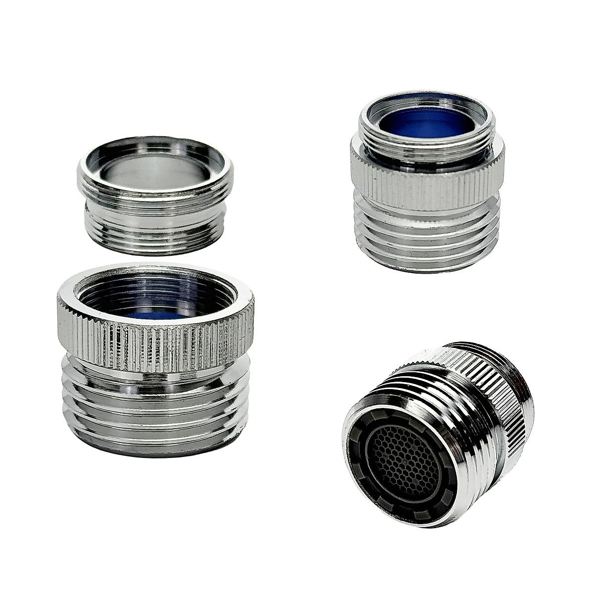 XINTONG - Faucet Adapter with Aerator, Faucet To Garden Hose Adapter, Kitchen and Bathroom Faucet Adapter to Garden Hose, Hose Attachment to Sink with 3/4" GHT Thread, Brass Chrome