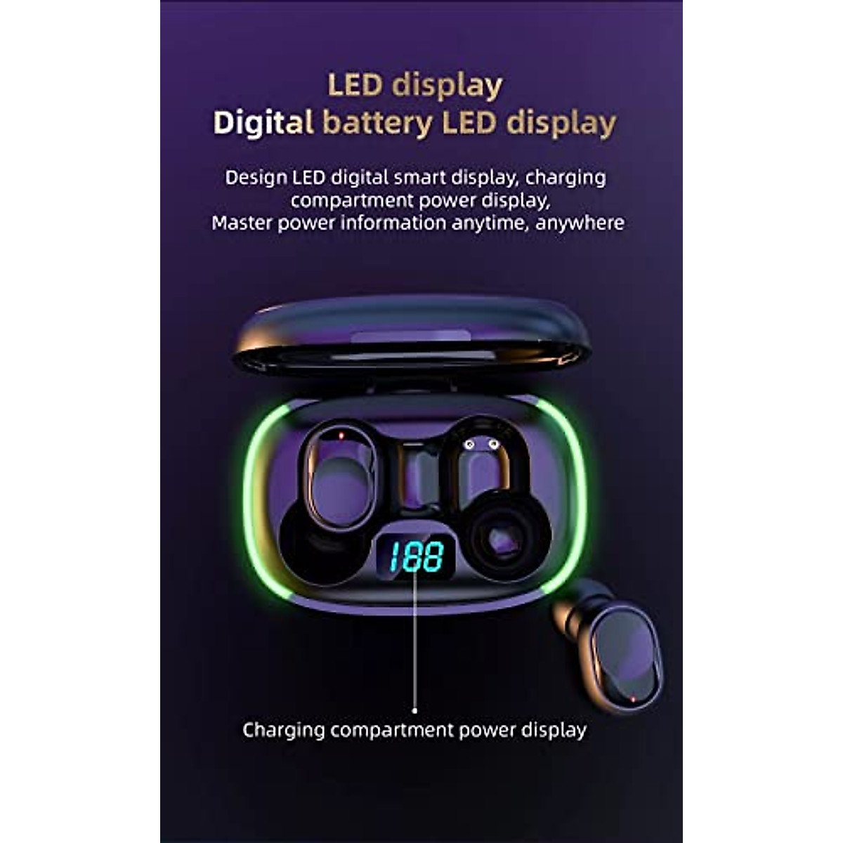 Y70 EarphoneTWS (True Wireless Stereo) Earbuds Bluetooth Headphone for iPhone, Samsung,LG and Other Mobile Phones, Tablets,TV's, Smart Bluetooth Devices