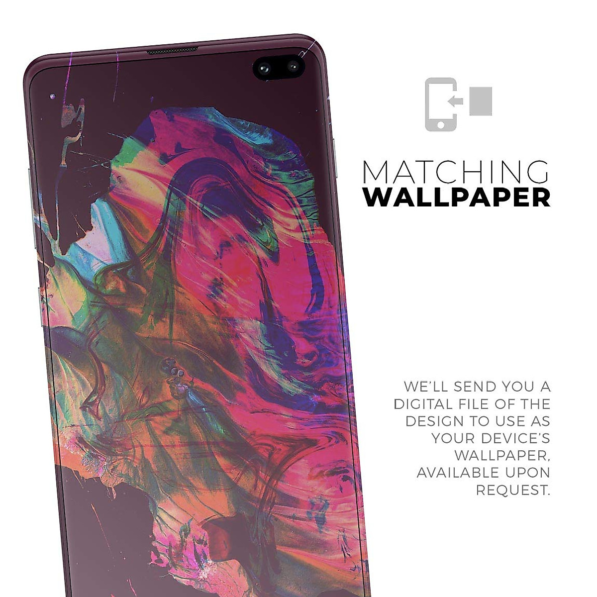 DesignSkinz Liquid Abstract Paint Remix V52 Protective Vinyl Decal Wrap Skin Cover Compatible with The Samsung Galaxy S20 (Screen Trim & Back Glass Skin)