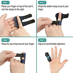 GenetGo Small Trigger Finger Splint - 2 Pack Pinkie Finger Brace for Broken Finger, Finger Knuckle Immobilization for Arthritis Pain, Sport Injuries