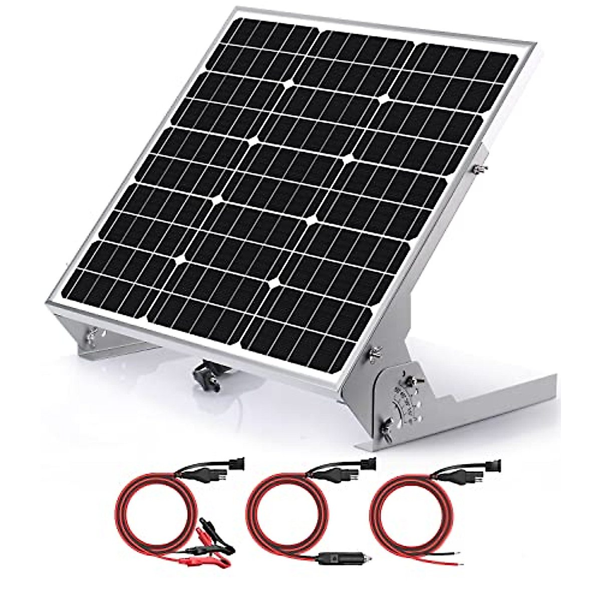 Sun Energise 30W 12V Solar Battery Charger & Maintainer, Built-in Smart MPPT Charge Controllera, Adjustable Mounting Bracket, 12 Volt Solar Panel Trickle Charging Kit for Boat RV Marine Trailer Camper