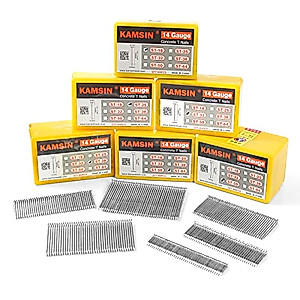 KAMSIN ST18 14 Gauge Concrete T Nails, 3/4'' (18MM) Length Collated Concrete T Nails, Galvanzied, 800 PCS/BOX, Fasteners for Pneumatic Concrete T Nailer, Air T Nail Gun