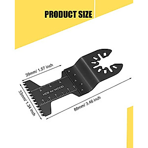 60pcs Oscillating Saw Blades, 2023 Upgrade Efficient Oscillating Blades, Japanese Long Teeth, Quick Release Multi Tool Blades Kits for Plastics, Universal Multitool Blades Wood Fit Almost All Model