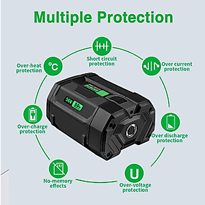DMKAOLLK 56V 5.0 Ah Replacement for EGO Battery for Ego 56V Battery BA2800 BA2800T BA1400T BA2242T BA4200 BA4200T BA5600T, fit for All 56V EGO Power Tools ST1511T LB7654 ST1623T MHC1502 ST1502LB