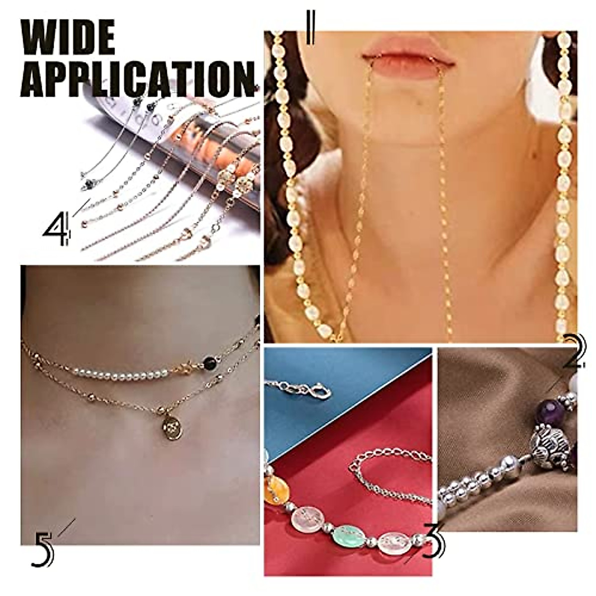 PH PandaHall 360pcs 3mm Spacer Beads 6 Colors Smooth Beads 14K Gold Beads Little Round Beads Seamless Ball Beads Long-Lasting Spacers for Summer Hawaii Layered Necklace Bracelet Jewelry Making