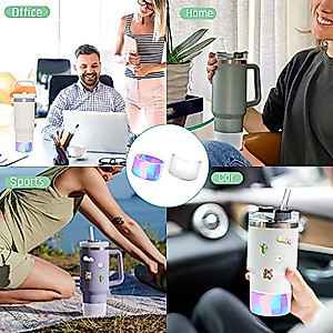 2 Pcs Protective Silicone Boot Compatible for Stanley Quencher Adventure 40oz Tumbler & Stanley IceFlow 20oz 30oz,Hydrapex 40oz,Anti-Slip BPA Free Bottle Bottom Sleeve Cover (clear and three-color)