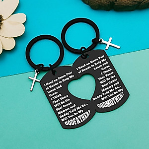 Godparent Gifts from Godchild Godfather Proposal Gift Keychain Godmother to Be Gift Promoted to Godparent Gift Godparents Announcement Jewelry First Communion Gift Godparent Proposal Gifts for Baptism