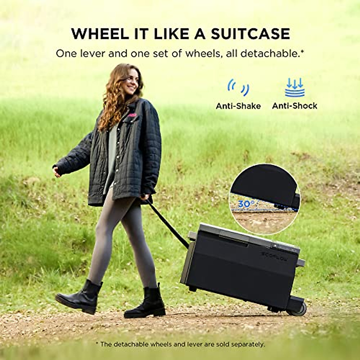 EF ECOFLOW GLACIER Portable Car Refrigerator with Battery, 40Qt(38L) Electric Cooler with Ice Maker, Dual Zone WIFI APP Control(-13℉~50℉), 12/24V DC/AC For Car, Camping, Travel, Fishing, Outdoor