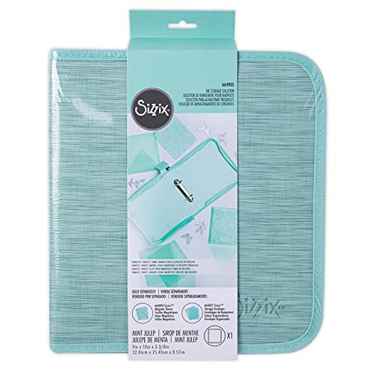 Sizzix Frmlt & Thnlt STO Sol, Sm, Mint Julep Framelits & Thinlits Die Storage Solution Small, Multicolor