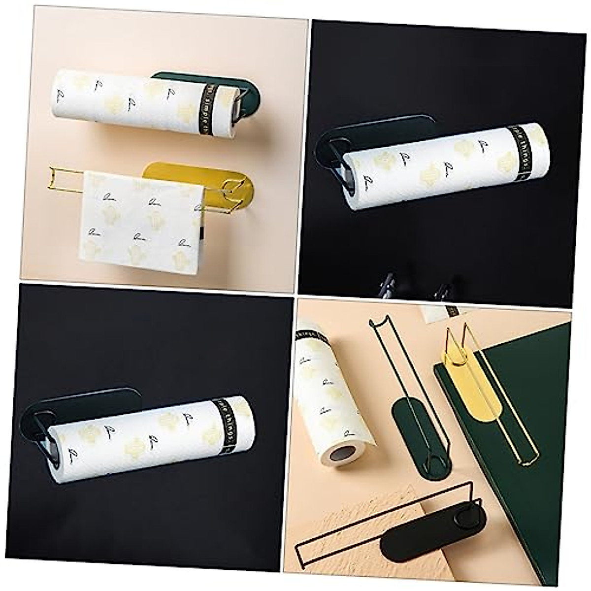 Toilet Paper Stand 1pc Paper Towel Holder Wall Clothes Rack Toilet Tissue Holder Black Hangers Toilet Roll Storage Under Cabinet Paper Holder Paper Towel Rack Roll Paper Rack