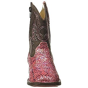 Roper Infants Cowbabies Glitter Aztec Boot, Pink, 4