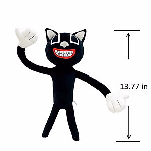 Dr.STONE Siren Head Plush Toys Limbs Movable Plush Toy Anime Black cat and Dog Doll Whistle Man Funny Doll，Plush Toys for Home Party Gift Birthday Gift(Black cat