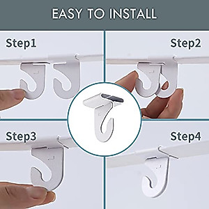 Gansita 8 Pair Drop Ceiling Hooks for Hanging,White Heavy Duty Ceiling Hooks,Metal T-Bar Hooks,Suspended Ceiling Tile Hook Ceiling Clips for Home Classroom Grid Office & Decorations