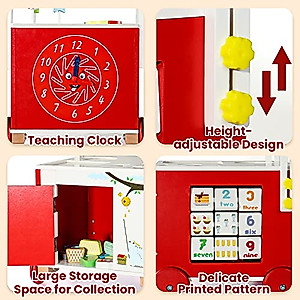 Baby Walker for Girls Boys Toddler Toys Age 1-2 Infant Toys 6-12 Months Baby Activity Center Learning Wooden Toys for 1 2 3 Year Old Baby Birthday Gifts Kids Baby Toys 12-18 Months, Assembly Required