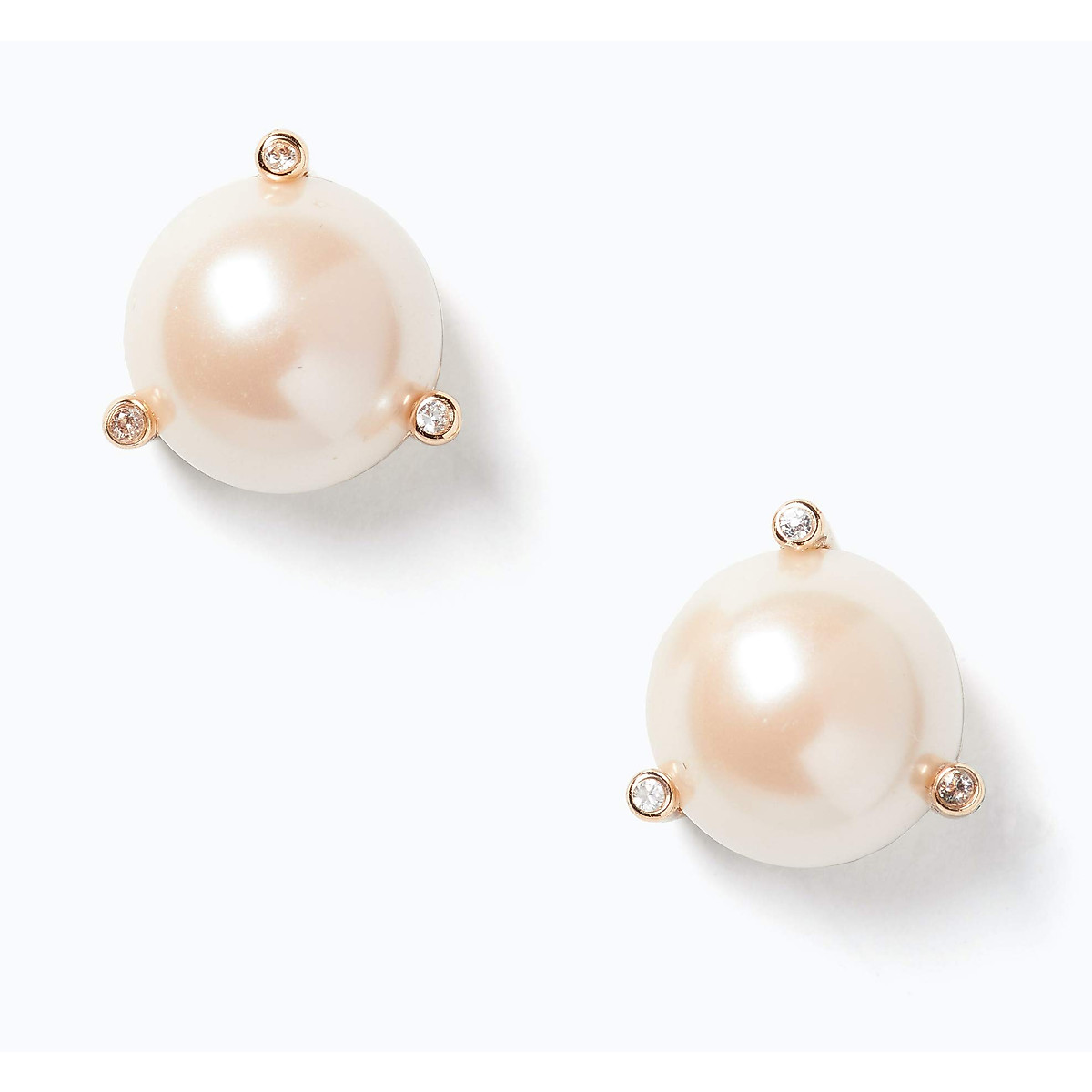 Kate Spade New York Rise and Shine Pearl Studs (Rose Gold/Blush)
