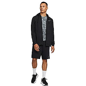 Nike Men Dri-FIT Full-Zip Training Hoodie (as1, alpha, m, regular, regular, Black/White)