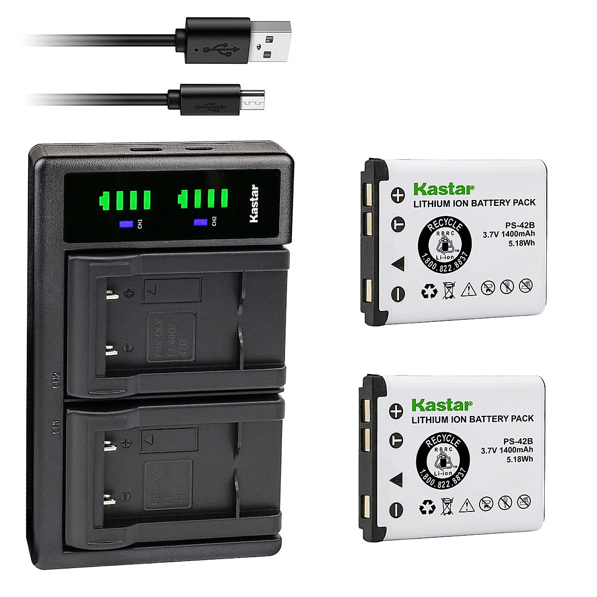 Kastar 2-Pack Battery and LTD2 USB Charger Compatible with Steelseries Arctis Nova Pro Wireless Headset, Arctis Nova Pro Wireless Headset for Xbox, Arctis Nova Pro Wireless Headset for PlayStation