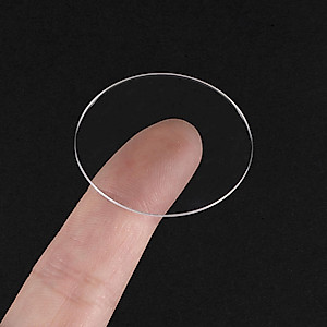 uxcell 35mm Dia. Watch Glass Sapphire Crystal Lens, Round Flat 1mm Thickness Replacement Parts for Watchmaker Repair Clear