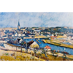 Paul Cezanne Ile De France Landscape Fine Art Impressionist Posters Paul Cezanne Art Prints Nature Landscape Painting Town French Artist Wall Decor Romantic Art Cool Wall Art Print Poster 18x12