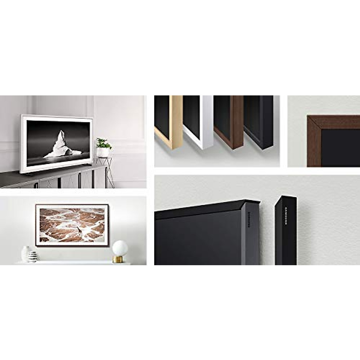 SAMSUNG 65-inch Class The Frame Customizable Bezel - Black (SCFT65BL/ZA, 2020 Model)