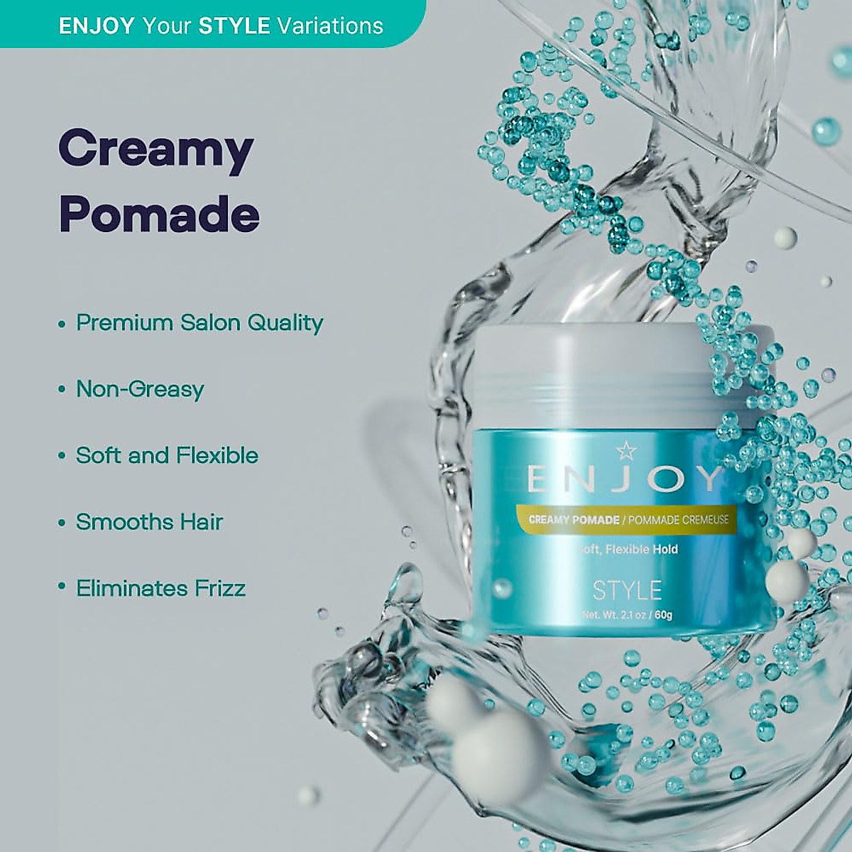Enjoy Creamy Pomade Cream, Coconut, 2.1 Oz