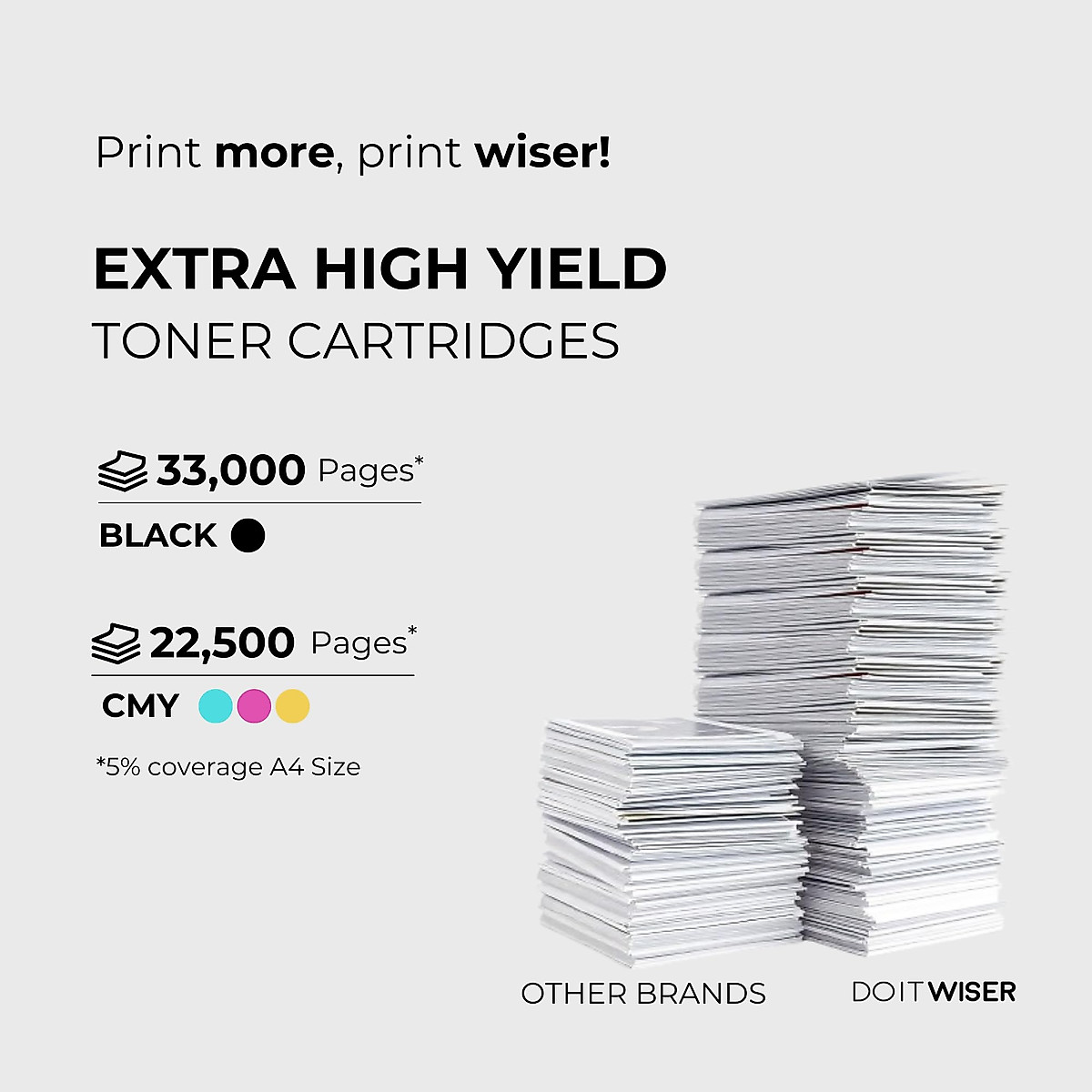 Do it Wiser Compatible Toner Cartridge Replacement for Ricoh MP C6003 MP C4503 MP C5503 MP C6004 MP C4504 MP C5504 Printer - 841849 841851 841852 841850 (4 Pack)