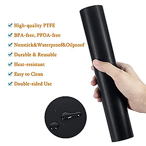 BYKITCHEN Air Fryer Oven Liners, 11x12 Inches, Set of 4, Reusable Rectangular Air Fryer Mat, Compatible with Ninja Foodi SP101 SP201 Air Fry Oven Toaster Oven, Microwave and More