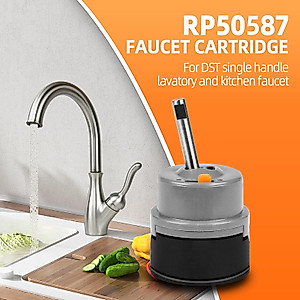 RP50587 Replacement Cartridge Valve Compatible with Delta DST Single Handle Kitchen and Lavatory Faucets - Includes RP51503 Bonnet Nut, Easy Installation