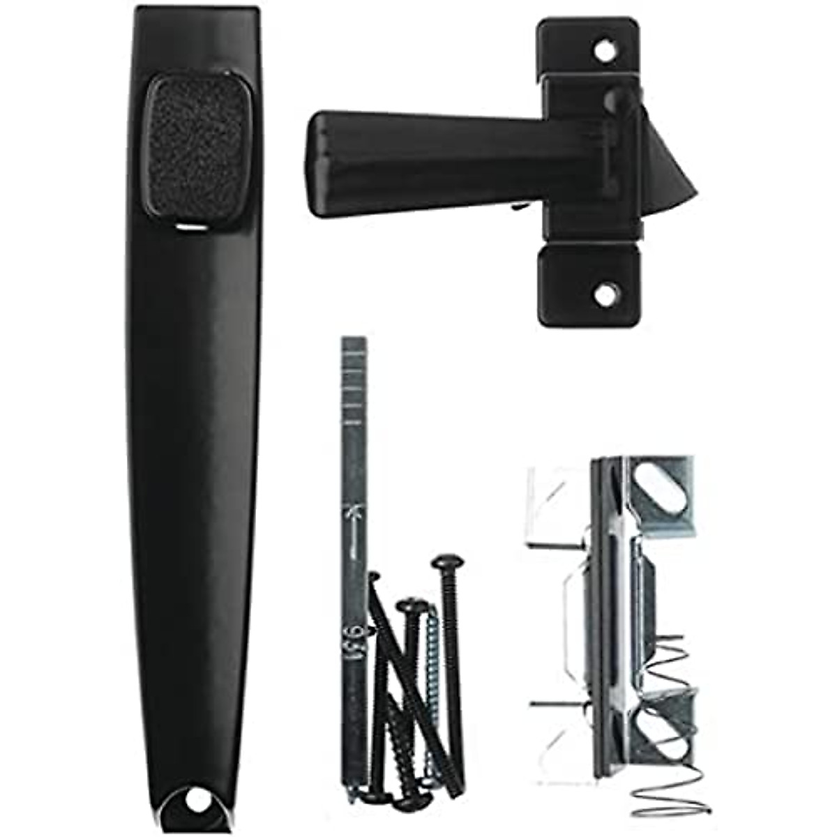 Wright Products V333BL Tie Down Push Button Door Latch for Screen and Storm Doors, Black