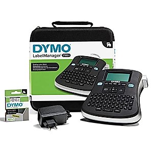 Dymo Imprimante d'étiquettes sans fil LabelManager 210D avec Valise de Transport (Noir/Gris)