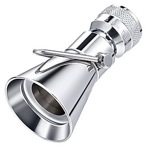 Enhon 2 Setting Pivoting Single Spray Shower Head with Shut Off Valve, Replacement for 52650-PK Compatible with Delta Shower, 2.5 GPM Brass Water Saving Shower Head 1 5/8" Diameter Spray Face(1 Pack)