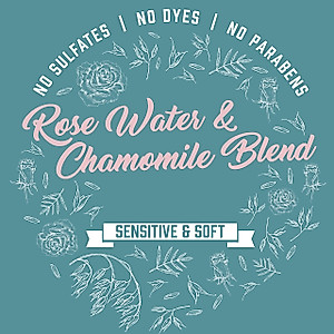 Aveeno Scalp Soothing Rose Water & Chamomile Blen Shampoo & Conditioner for Sensitive and Soft, Sulfate Free, No Dyes or Parabens, 1 Set