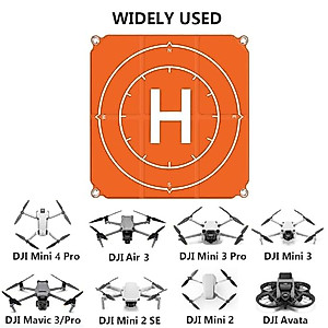 DJI Mini 4 Pro Foldable Landing Mat, Waterproof Helipad for DJI Mini 4 Pro, Air 3, Mini 3, Mavic 2 Pro, FPV (20inch)