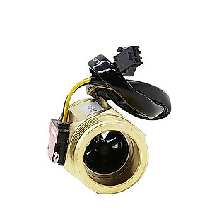 GREDIA G1" Male Thread Brass Water Flow Sensor Switch Hall Effect Liquid Flowmeter Fluidmeter Counter BSP 2-50L/Min（58mm in Total Length）