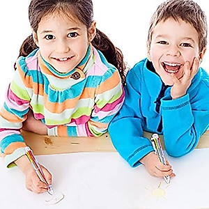 Hicarer 16 Pack Multicolor Pens 8-in-1 Retractable Ballpoint Pens 8 Colors Transparent Barrel Ballpoint Pen for Office School Supplies Students Children Gift