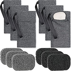 6 Pack Soap Saver Bags and Pads Set, Soap Pocket Exfoliating Soap Saver Pouch for Large Bar Soap or Leftover Bits, Body Scrubber Sponge for Men and Women for Bathing and Showering (6 Pack)