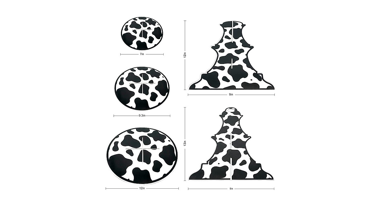 3-Tier Cow Print Cupcake Stand - Farm Party Decorations
