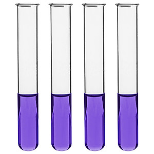 EISCO 48PK Test Tubes, 20ml - Borosilicate 3.3 Glass - 1.2mm Thick Walls, Beaded Rim - Superior Heat & Chemical Durability - 5.9" Tall, 0.7" Diameter