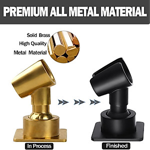 Shower Head Holder All Meta lHandheld Shower Wand Bracket Adhesive Shower Wall Mount Holder Brass Shower Spray Holder Black, Drill Free Glue Installation