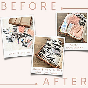 Lucky Love Hospital Bags For Labor and Delivery, Diaper Bag Organizing Pouches and Hospital Bag Essentials For Mom